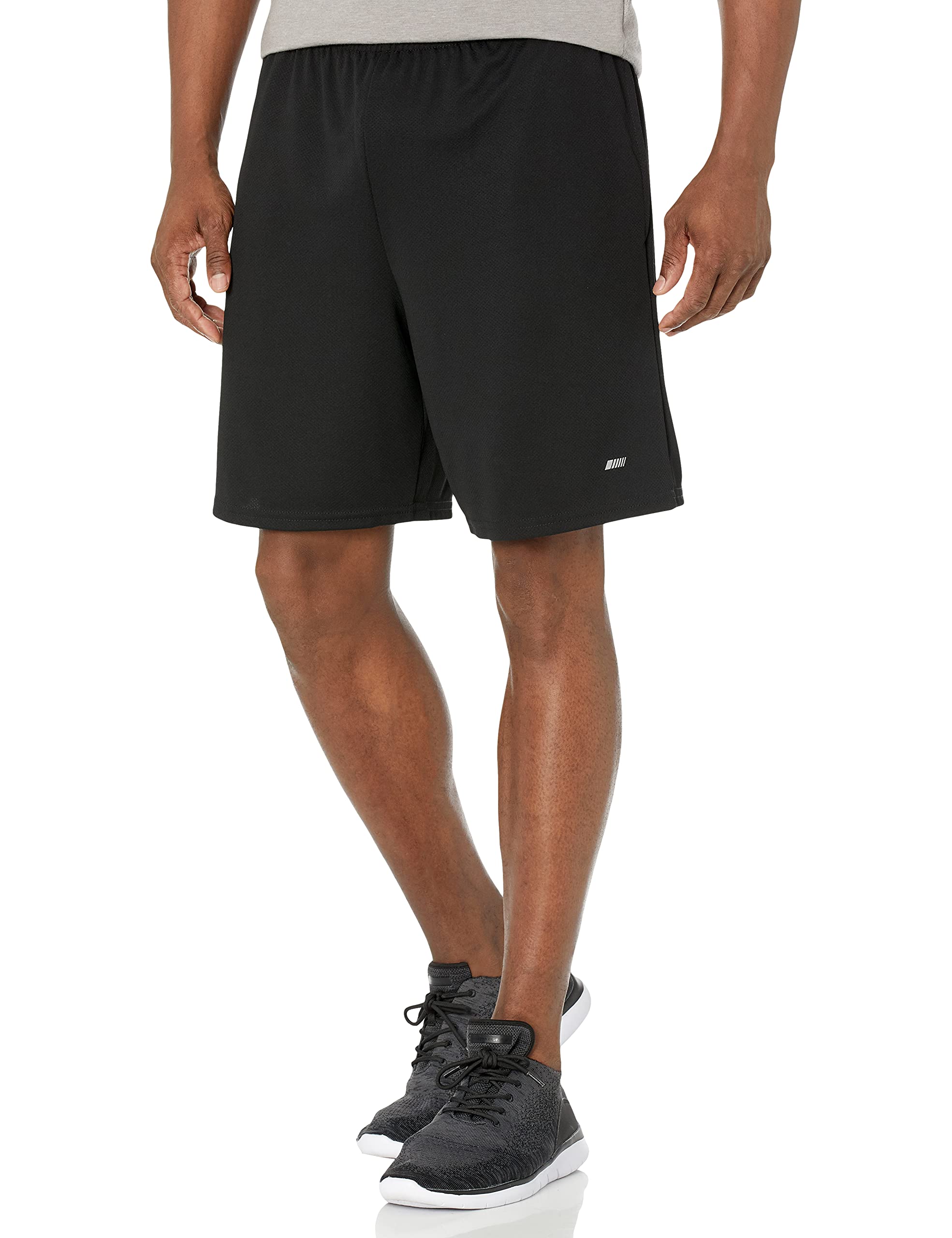 Amazon Essentials Men's Performance Tech Loose-Fit Shorts (Available in Big & Tall), Pack of 2, Black/Royal Blue, Small