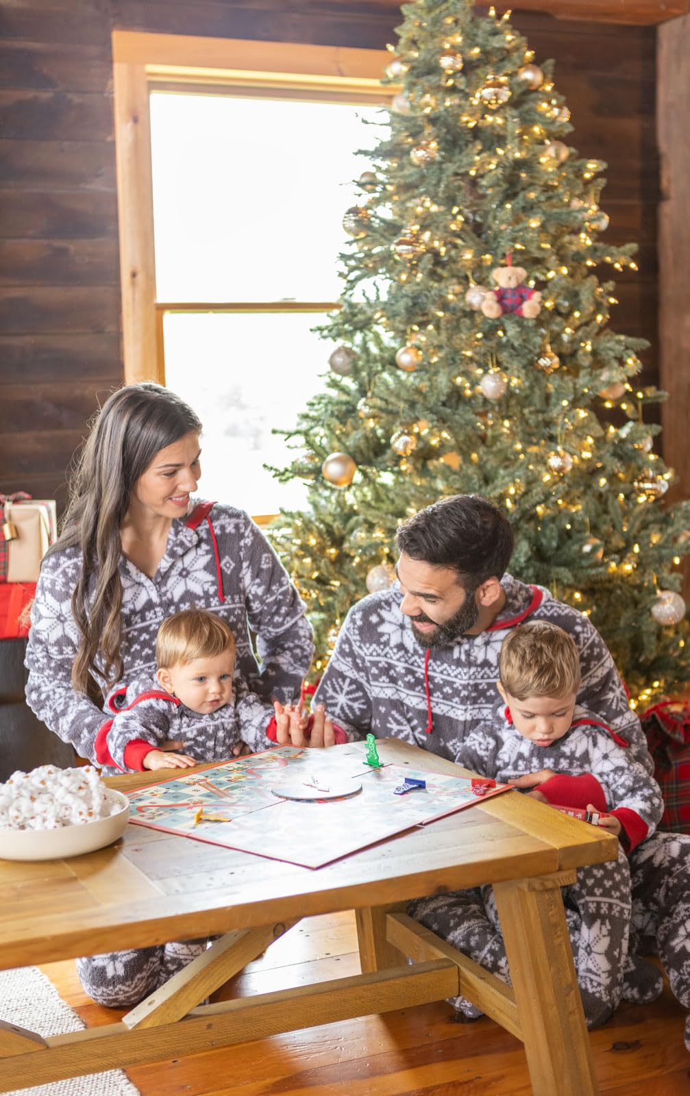 PajamaGram Family Pajamas Matching Sets - Christmas Onesie, Gray, Pets, SM