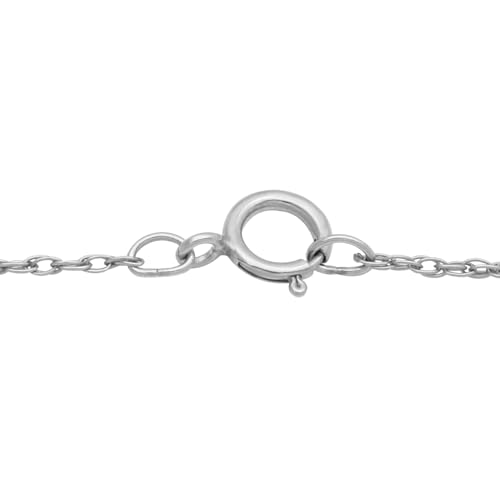 Amazon Essentials 10K White Gold Crystals Slide Ball Pendant Necklace with Gold Filled Chain, 18", (previously Amazon Collection)