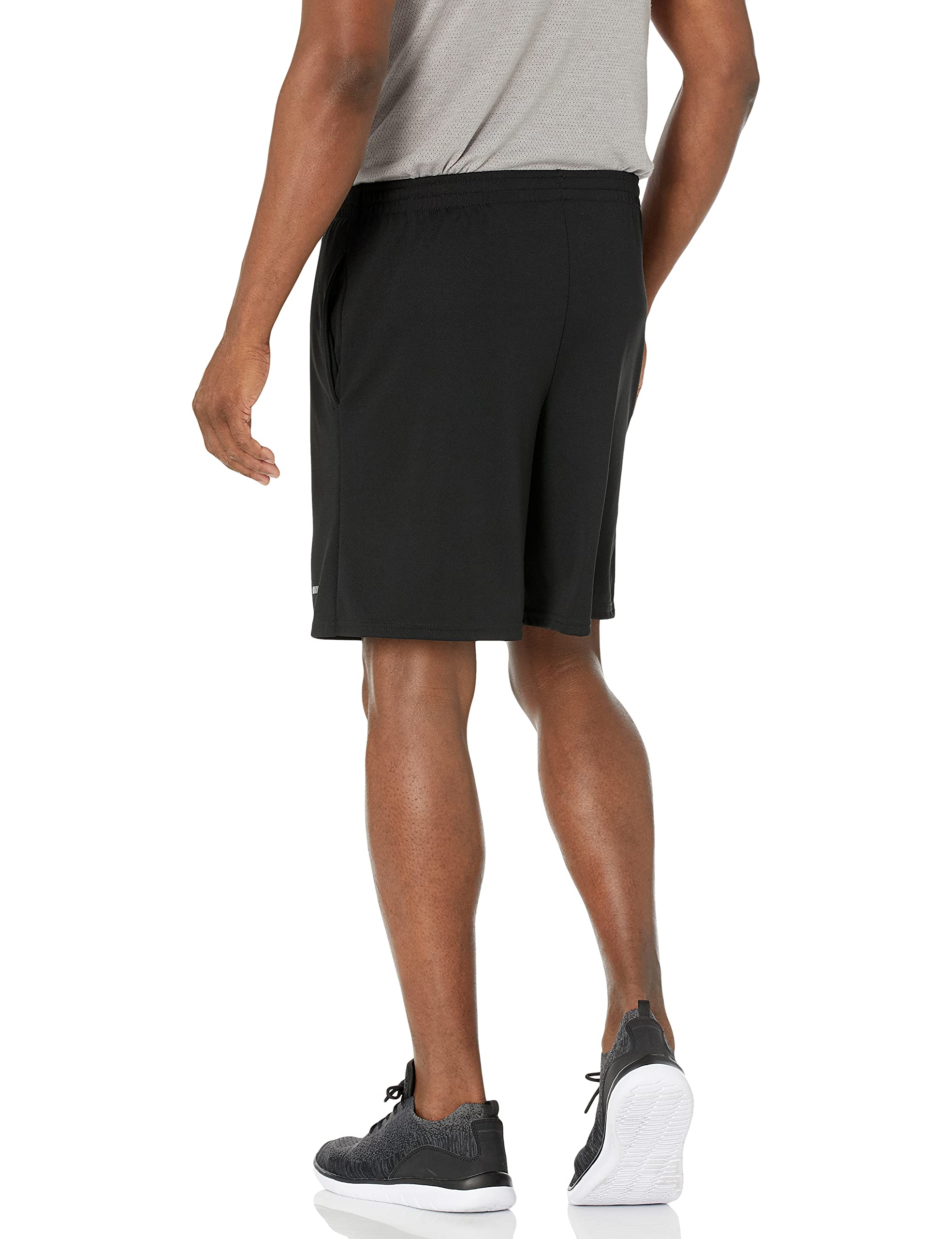 Amazon Essentials Men's Performance Tech Loose-Fit Shorts (Available in Big & Tall), Pack of 2, Black/Royal Blue, Small