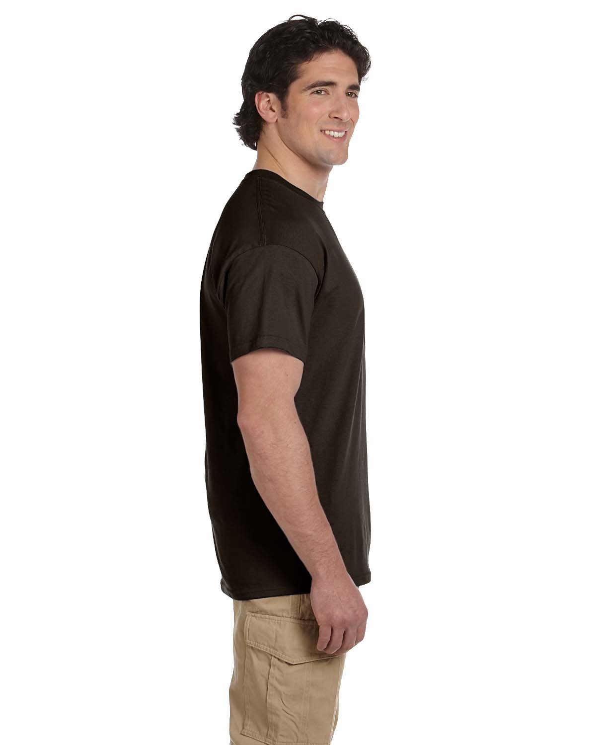 Hanes mens 5.2 oz. 50/50 ComfortBlend EcoSmart T-Shirt(5170)-Dark Chocolate-XL