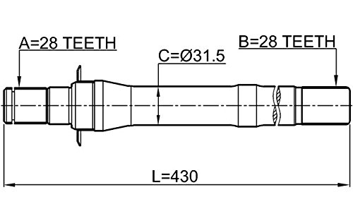 Right Shaft Febest 1212-IX35AT6 Oem 49560-2S050