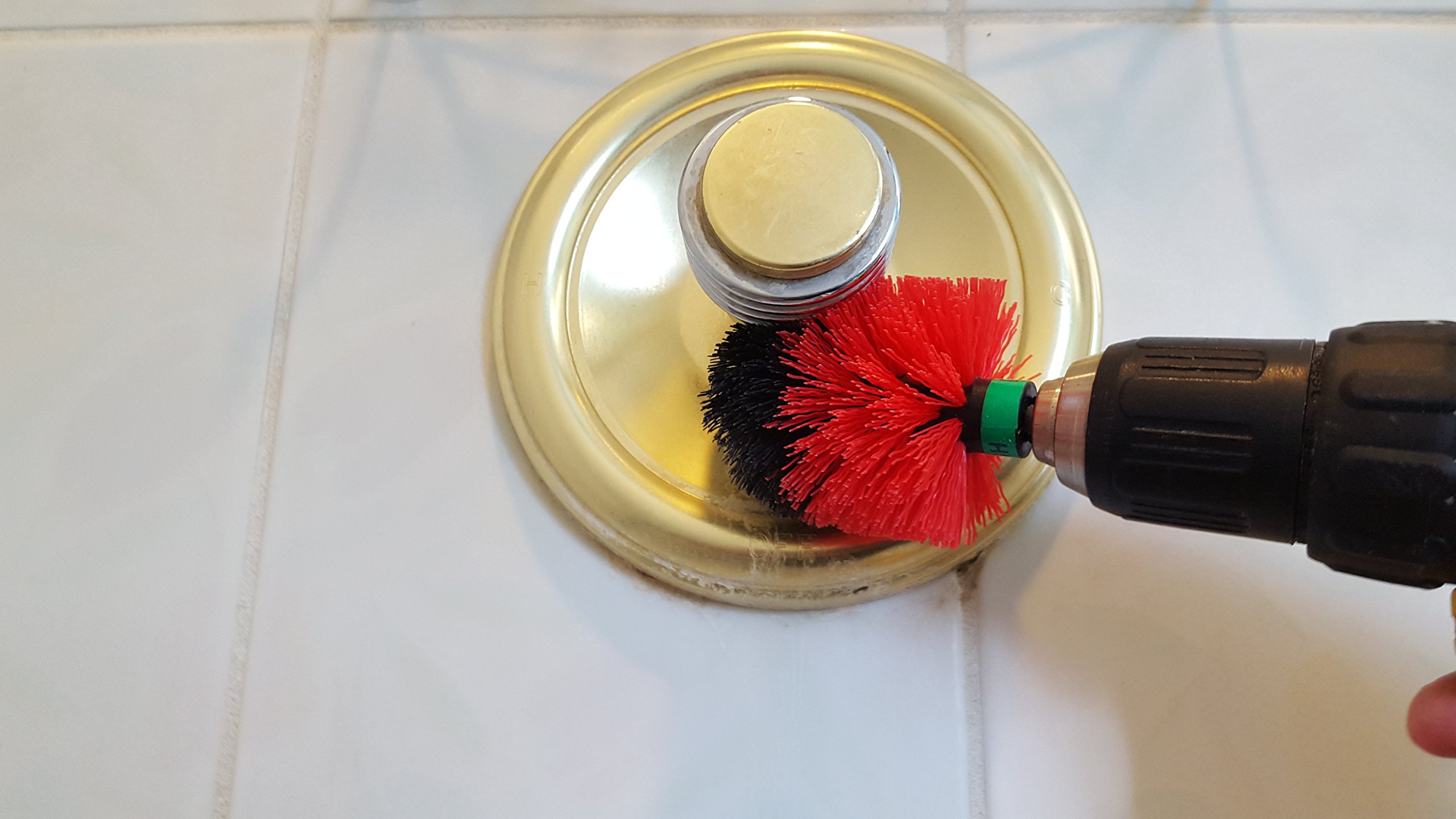 Bring It On Cleaner Water Spot Remover Plus 5 Inch Cleaning Drill Scrub Brush, Cleaning Drill Scrub Brush, Cleaning Brush for Drill, Drill Brush Attachment (16 oz)