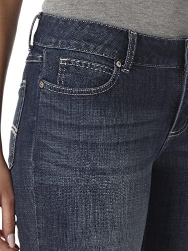 Wrangler Women's Western Mid Rise Stretch Boot Cut Jean, Navy, 17W x 32L