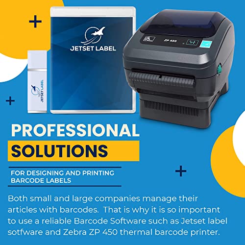 Zebra ZP450 (ZP 450) Label Thermal Bar Code Printer | USB, Serial, and Parallel Connectivity 203 DPI Resolution | Made for UPS WorldShip | Includes JetSet Label Software
