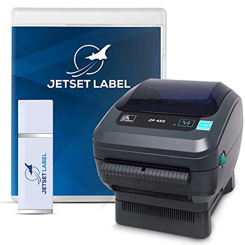 Zebra ZP450 (ZP 450) Label Thermal Bar Code Printer | USB, Serial, and Parallel Connectivity 203 DPI Resolution | Made for UPS WorldShip | Includes JetSet Label Software