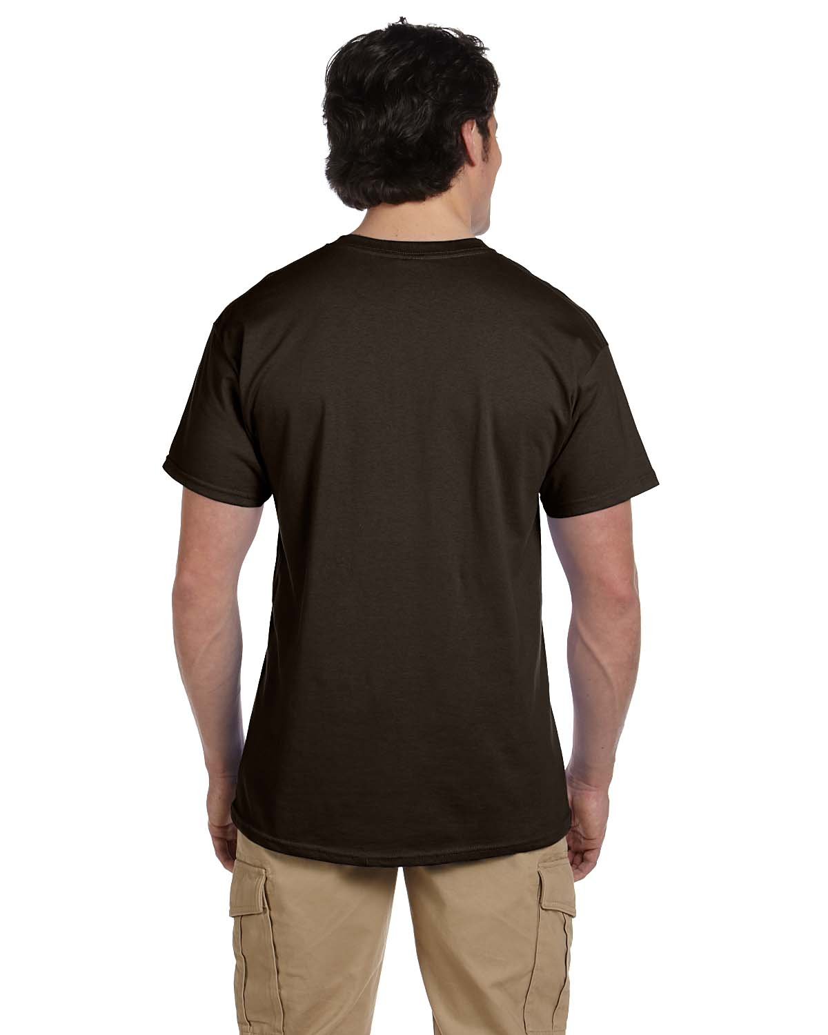 Hanes mens 5.2 oz. 50/50 ComfortBlend EcoSmart T-Shirt(5170)-Dark Chocolate-XL
