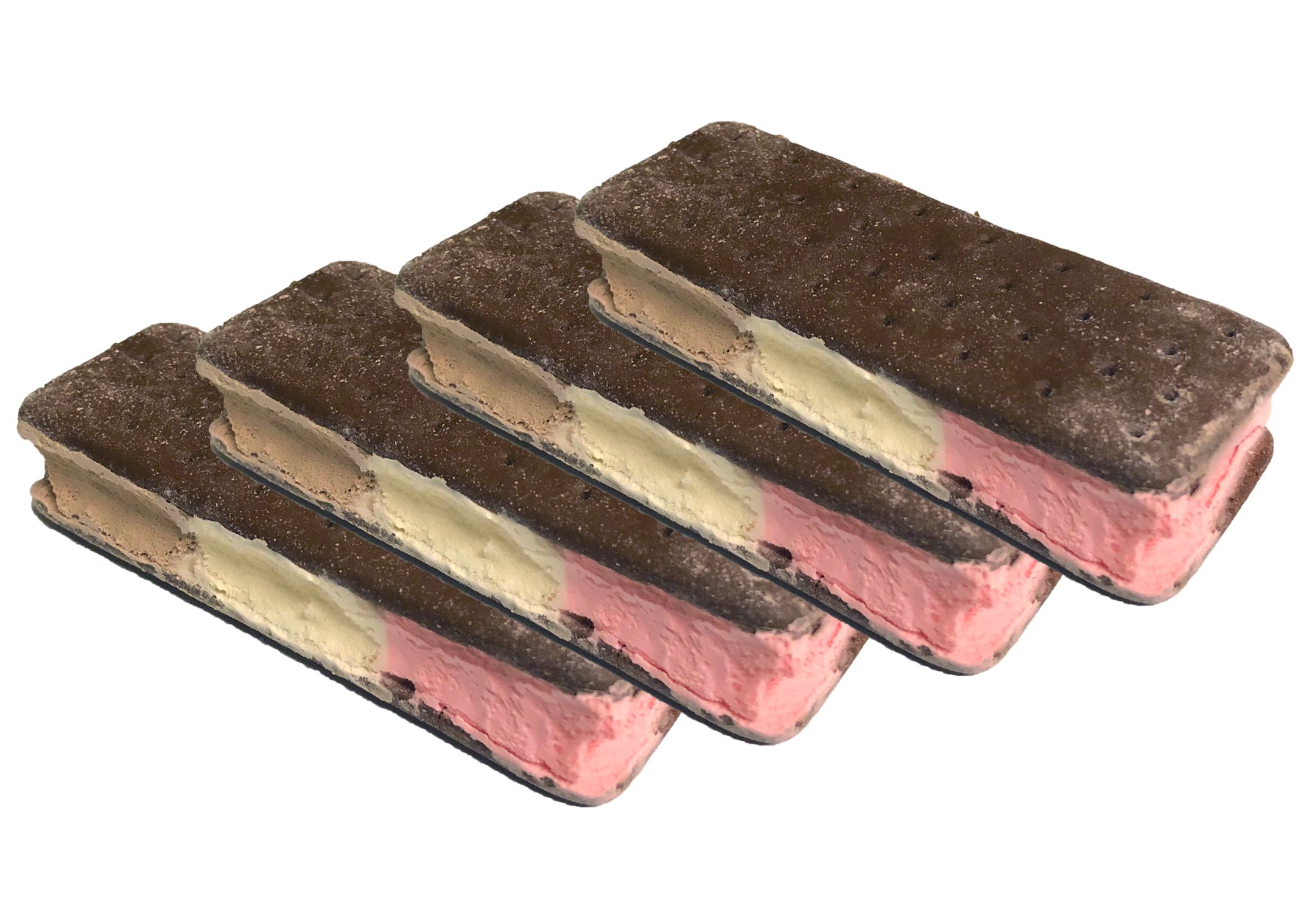 HM Freeze Dried Ice Cream Food - Neapolitan 4 Pack - Classic Vanilla, Chocolate and Strawberry Ice Cream