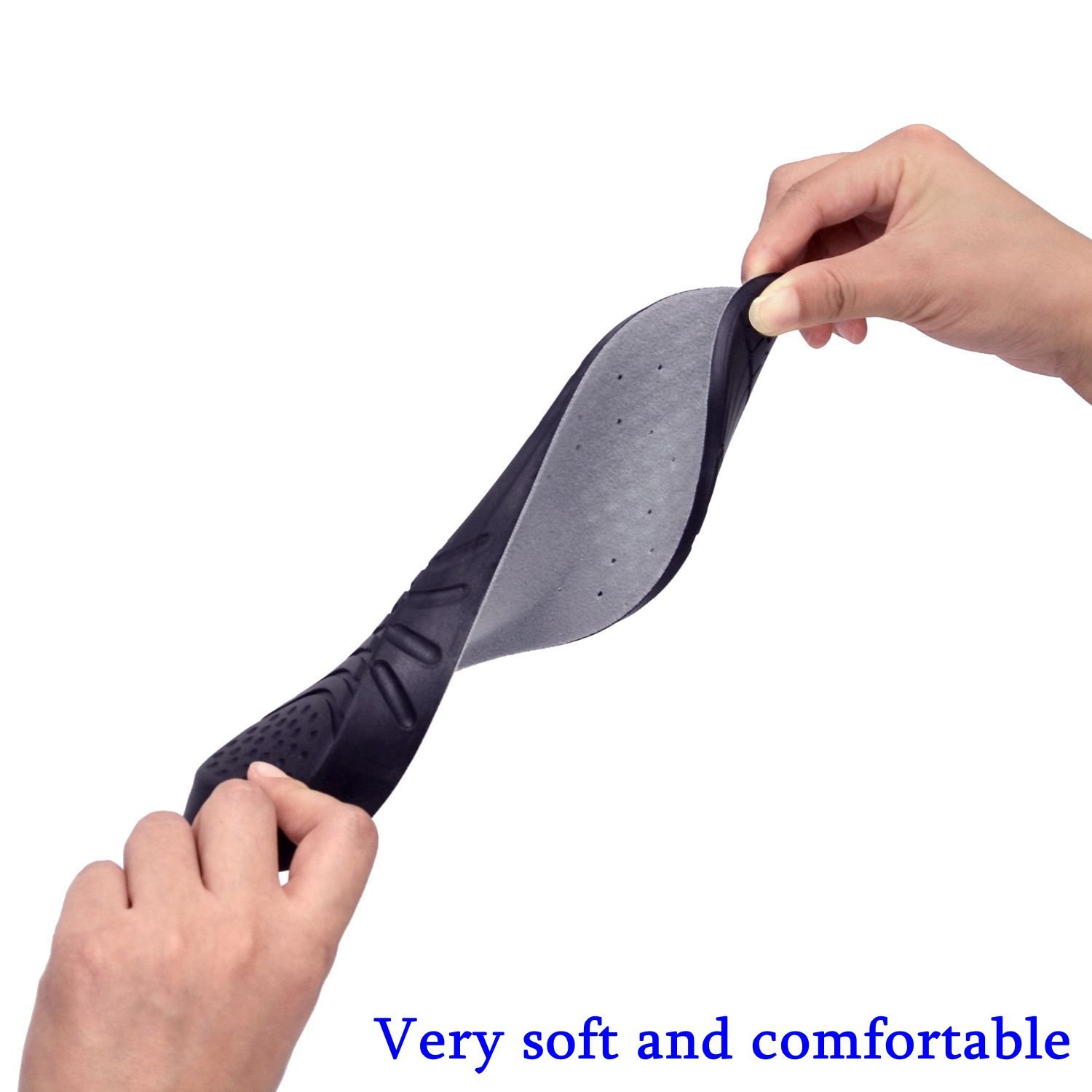 Shoe Insoles, Memory Foam Insoles, Providing Excellent Shock Absorption and Cushioning for Feet Relief, Comfortable Insoles for Men and Women for Everyday Use, M [US M: 6-9/W: 7-11] Black