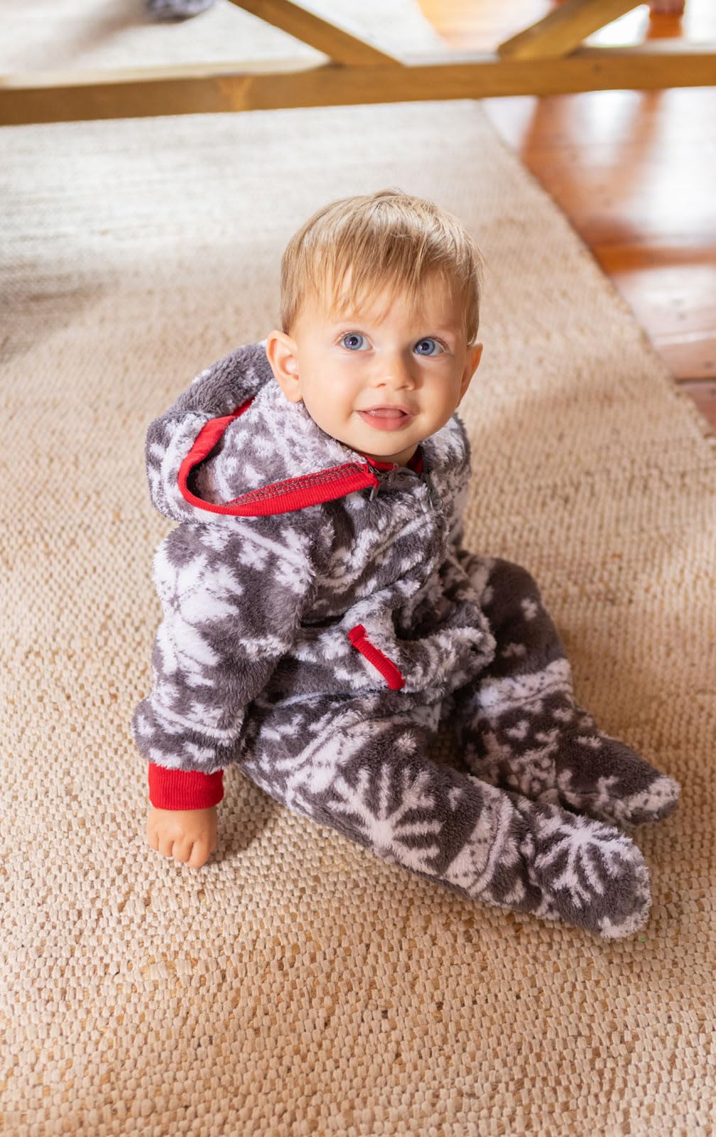 PajamaGram Family Pajamas Matching Sets - Christmas Onesie, Gray, Pets, SM