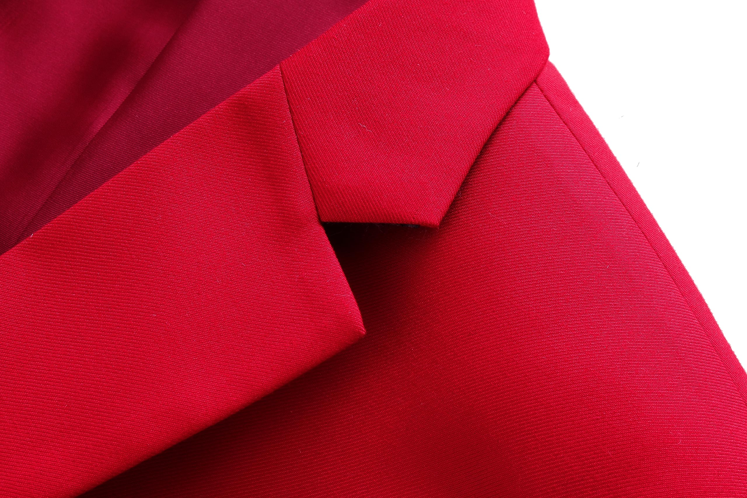 MOGU Mens Slim Fit One Button Casual Blazer Jacket US Size 42 Bright Red