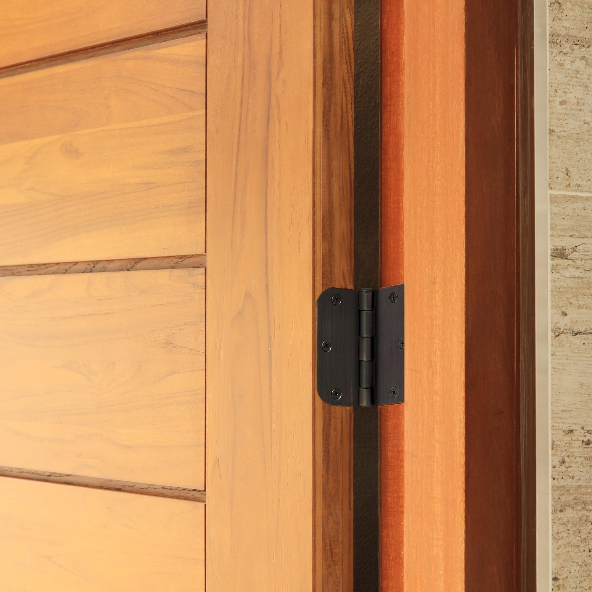 Design House 181446 5/8" Radius Steel Door Hinge Door Hardware Door Hinges Interior Doors, 3.5" x 3.5", Oil Rubbed Bronze, 10 Pack