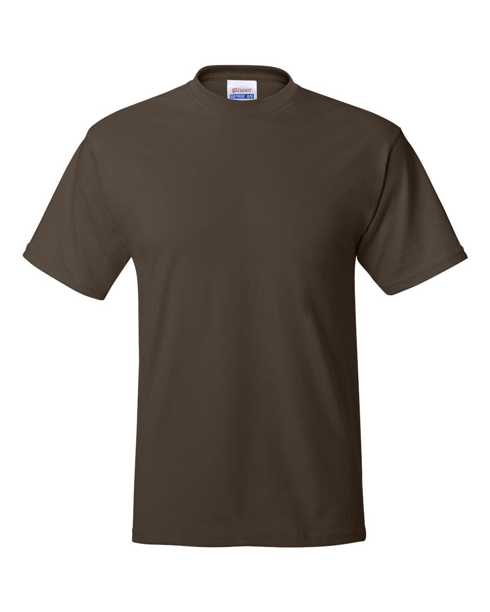 Hanes mens 5.2 oz. 50/50 ComfortBlend EcoSmart T-Shirt(5170)-Dark Chocolate-XL