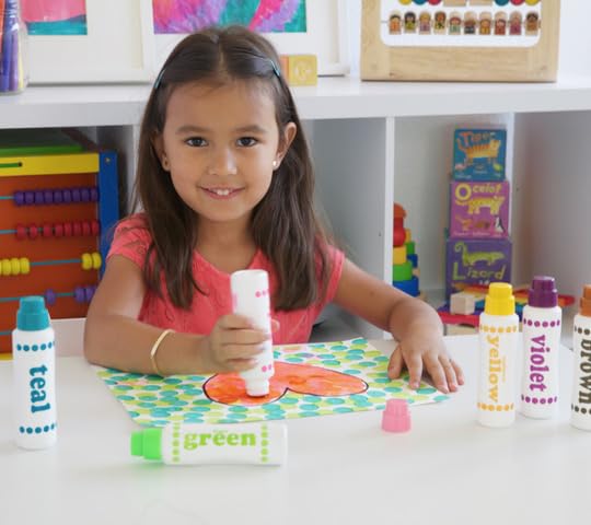 Fruit Scented Washable Dot Markers for Kids and Toddlers Educational Set of 6 Pack by Do A Dot Art, The Original Dot Marker