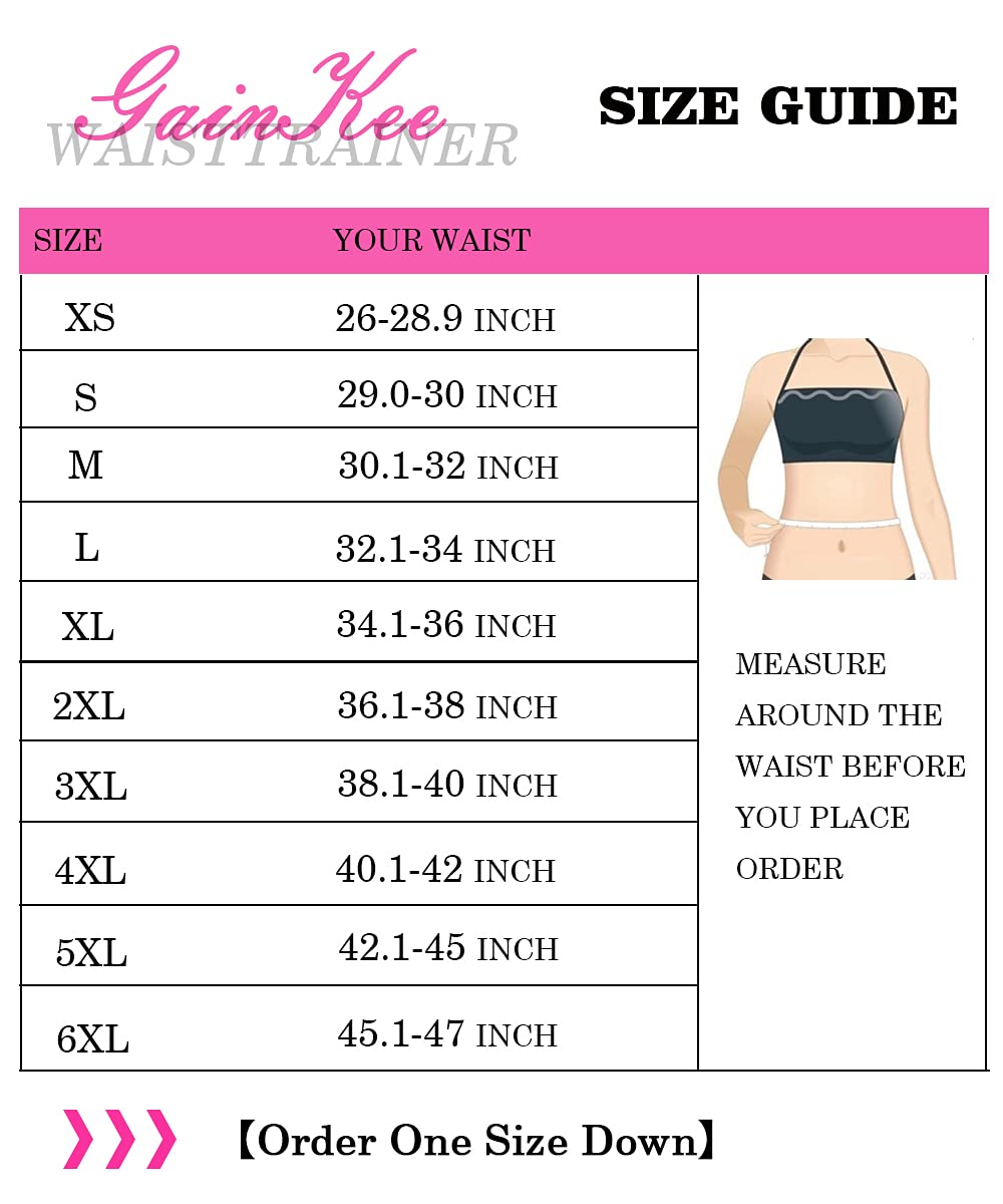 GainKee Waist Trainer with Zipper Women's Shapewear Waist Cinchers Corset Waist Trainer for Women (X-Small, Belt)