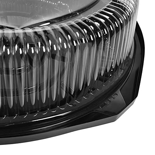 8" Cake Container - Circular 11" Black - Deep Base - 4 1/2" Tall - 50/Case