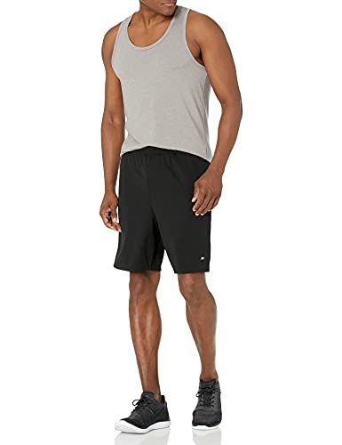 Amazon Essentials Men's Performance Tech Loose-Fit Shorts (Available in Big & Tall), Pack of 2, Black/Royal Blue, Small