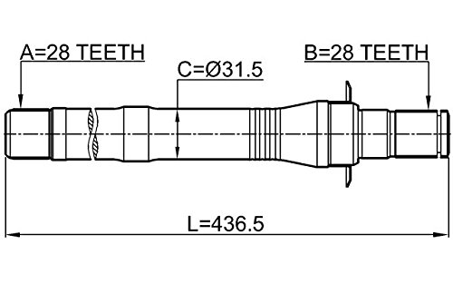Right Shaft Febest 1212-CM10MT4WD Oem 49560-2P350