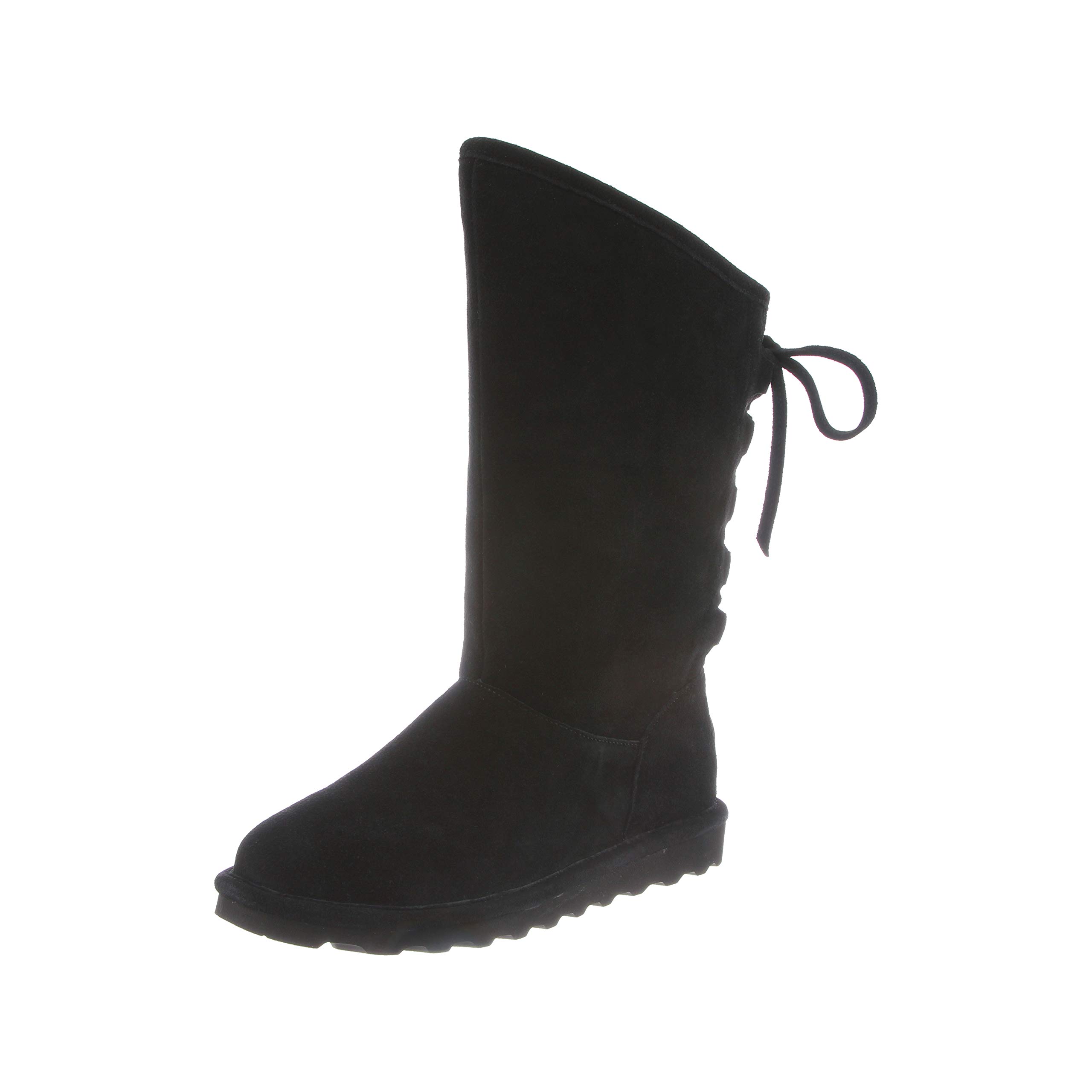 BEARPAW Women's Phylly Black Size 10 | Women's Boot Classic Suede | Women's Slip On Boot | Comfortable Winter Boot