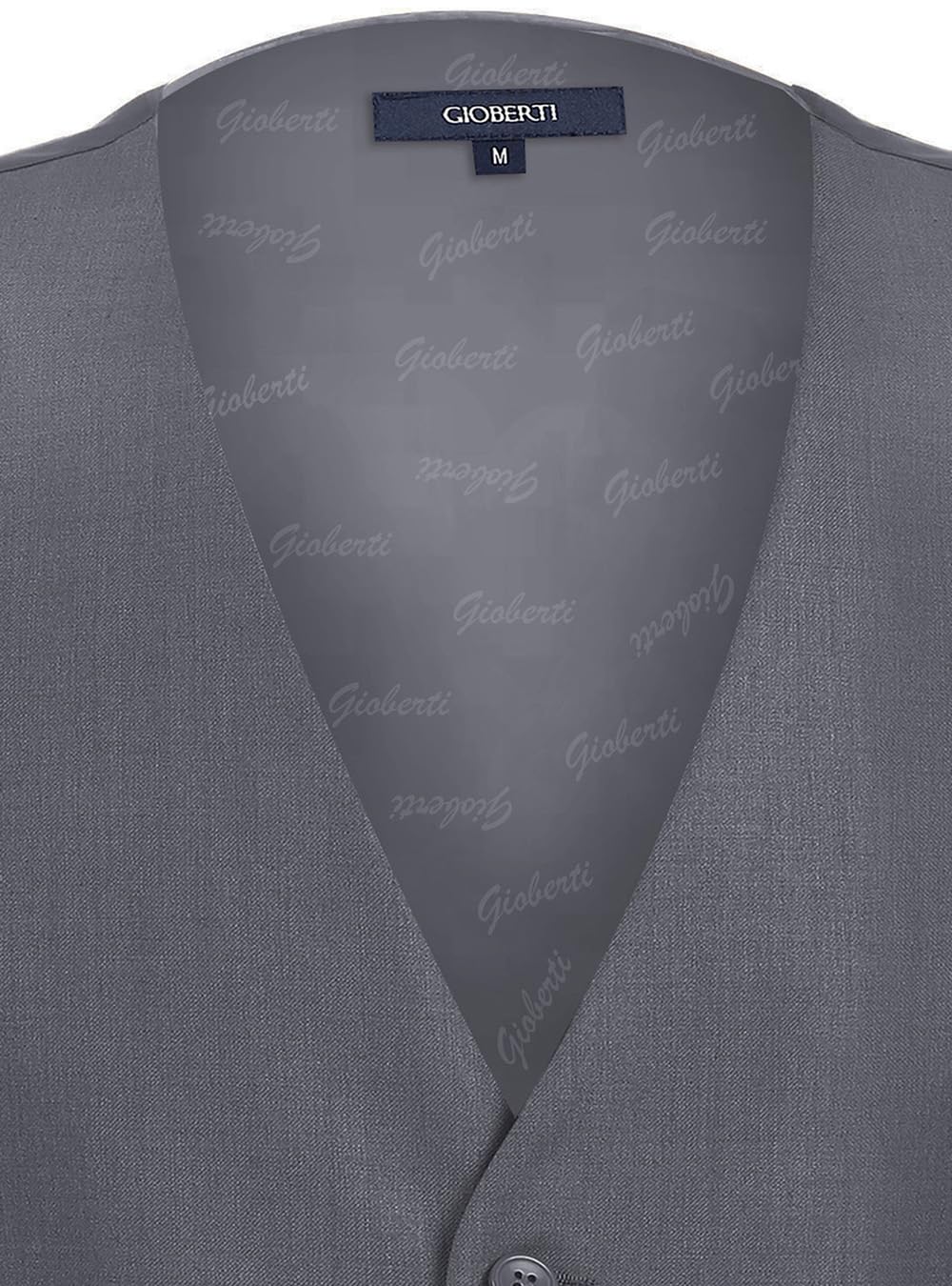 Gioberti Men's Formal Suit Vest Fit for Business or Casual Dress, Gray, X-Small