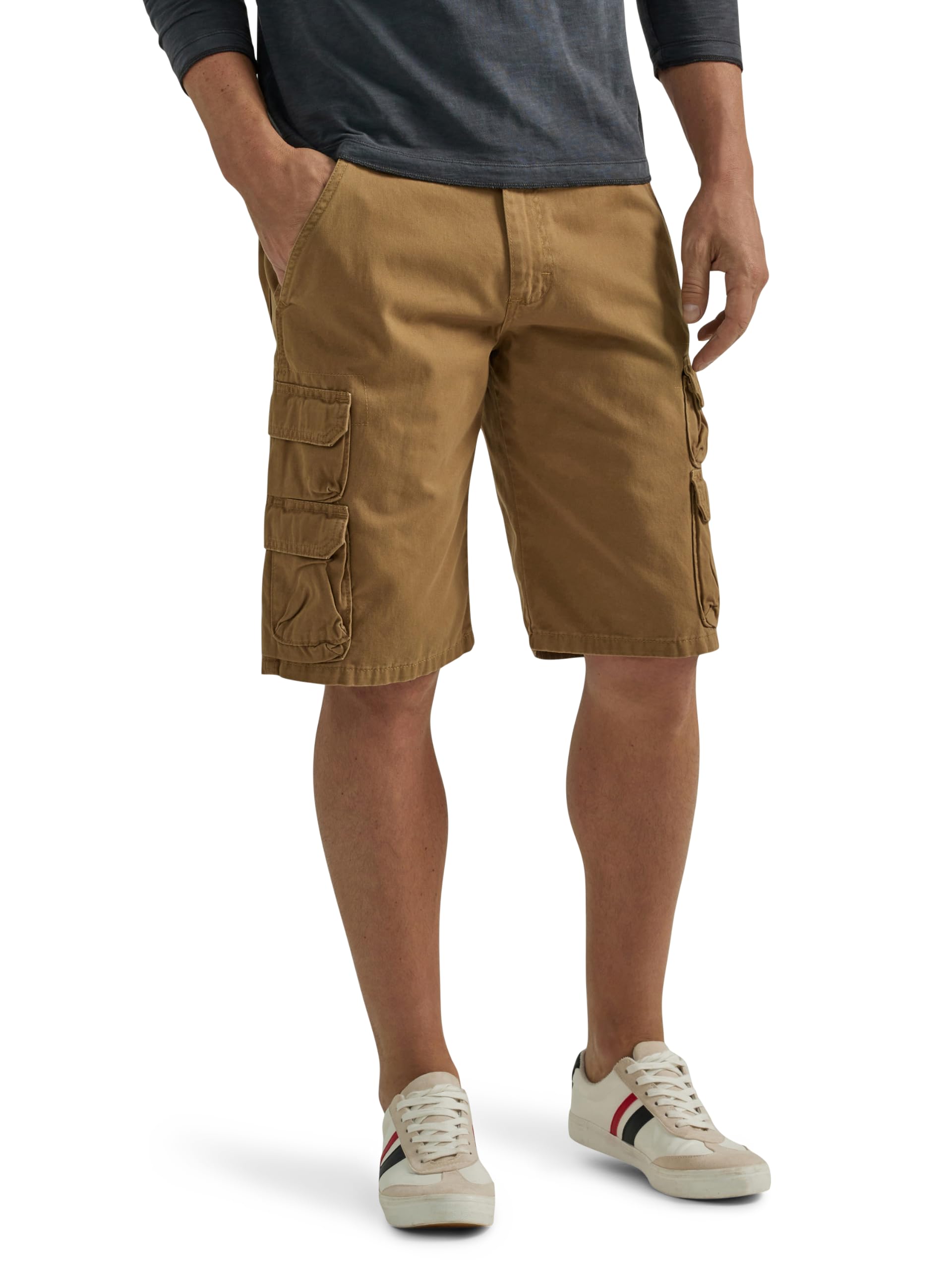 Wrangler Authentics Men's Big & Tall Premium Cargo Short (Bennard), Acorn Twill, 48