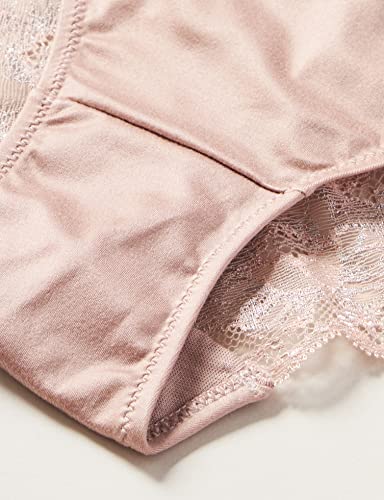 Maidenform Women's Underwear Back, Tanga Lace Thong Panties (Retired Colors), Evening Blush/Silver, 6