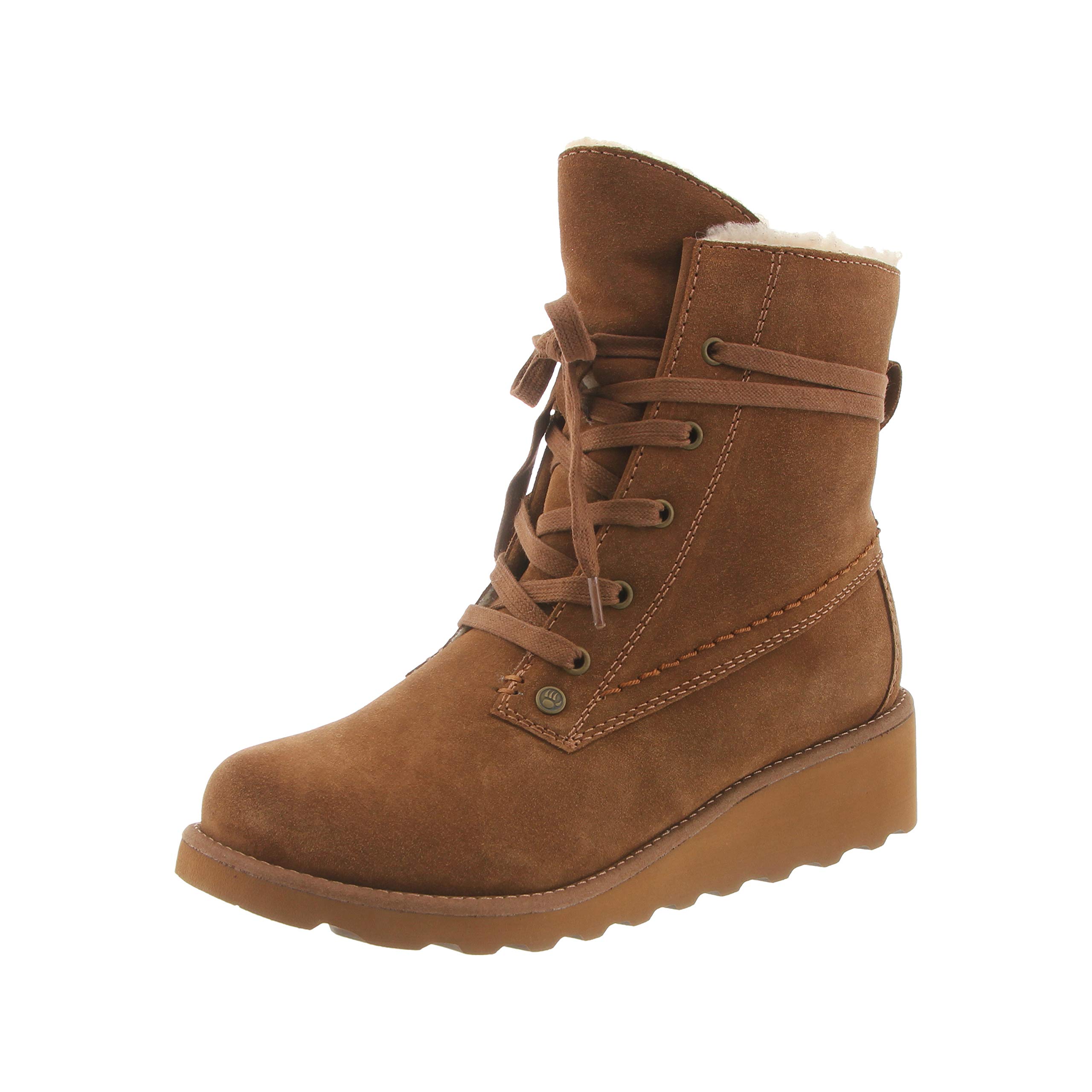 BEARPAW Women's Krista Hickory Size 10 | Women's Boot Classic Suede | Women's Slip On Boot | Comfortable Winter Boot