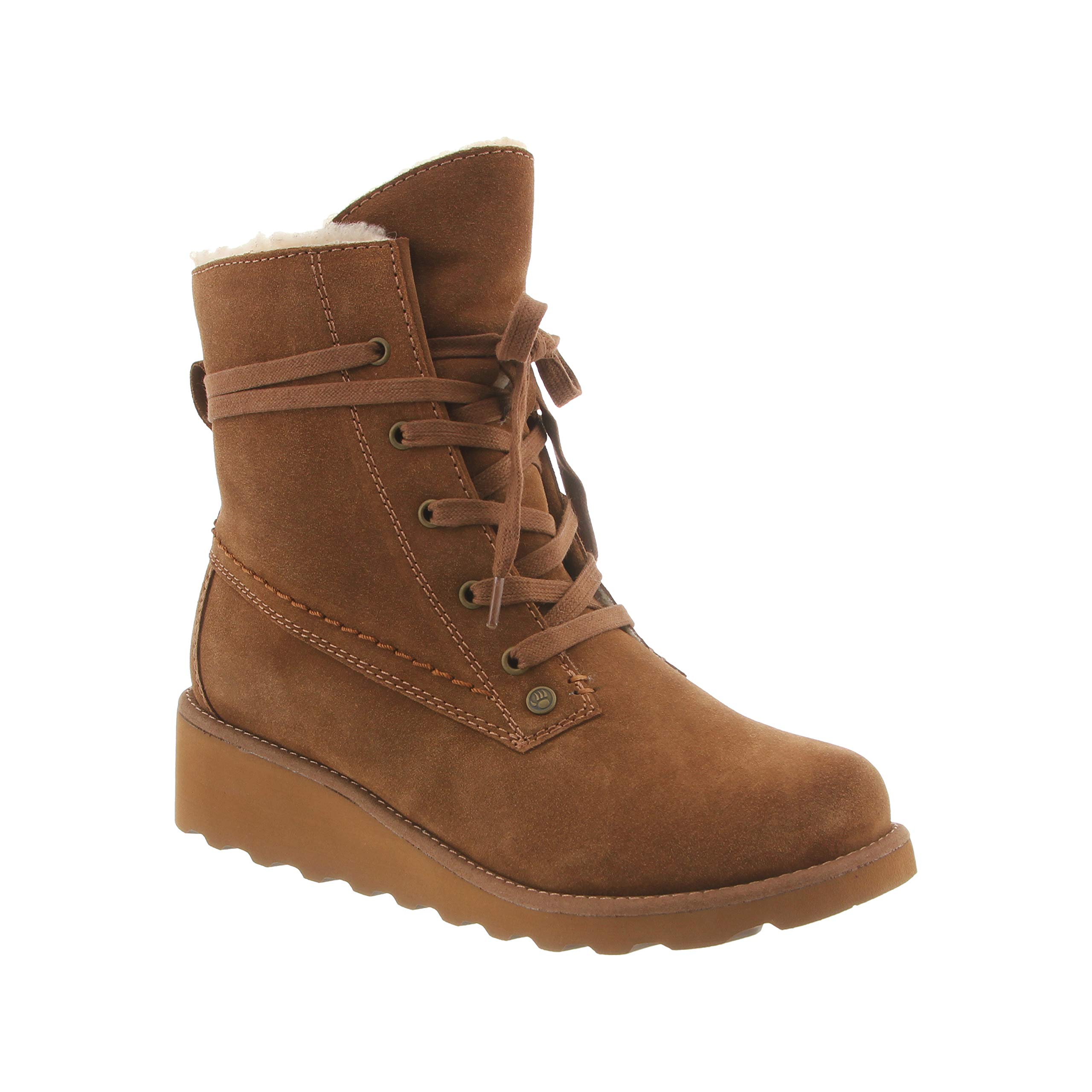 BEARPAW Women's Krista Hickory Size 10 | Women's Boot Classic Suede | Women's Slip On Boot | Comfortable Winter Boot