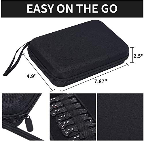 Knife Display Case, Folding Knife Holder, Knife Storage Organizer, Large Pocket Knife Storage Case, Oxford Small Knife Roll Pouch Carrier Bag for Survival Tactical Outdoor EDC Mini Knife