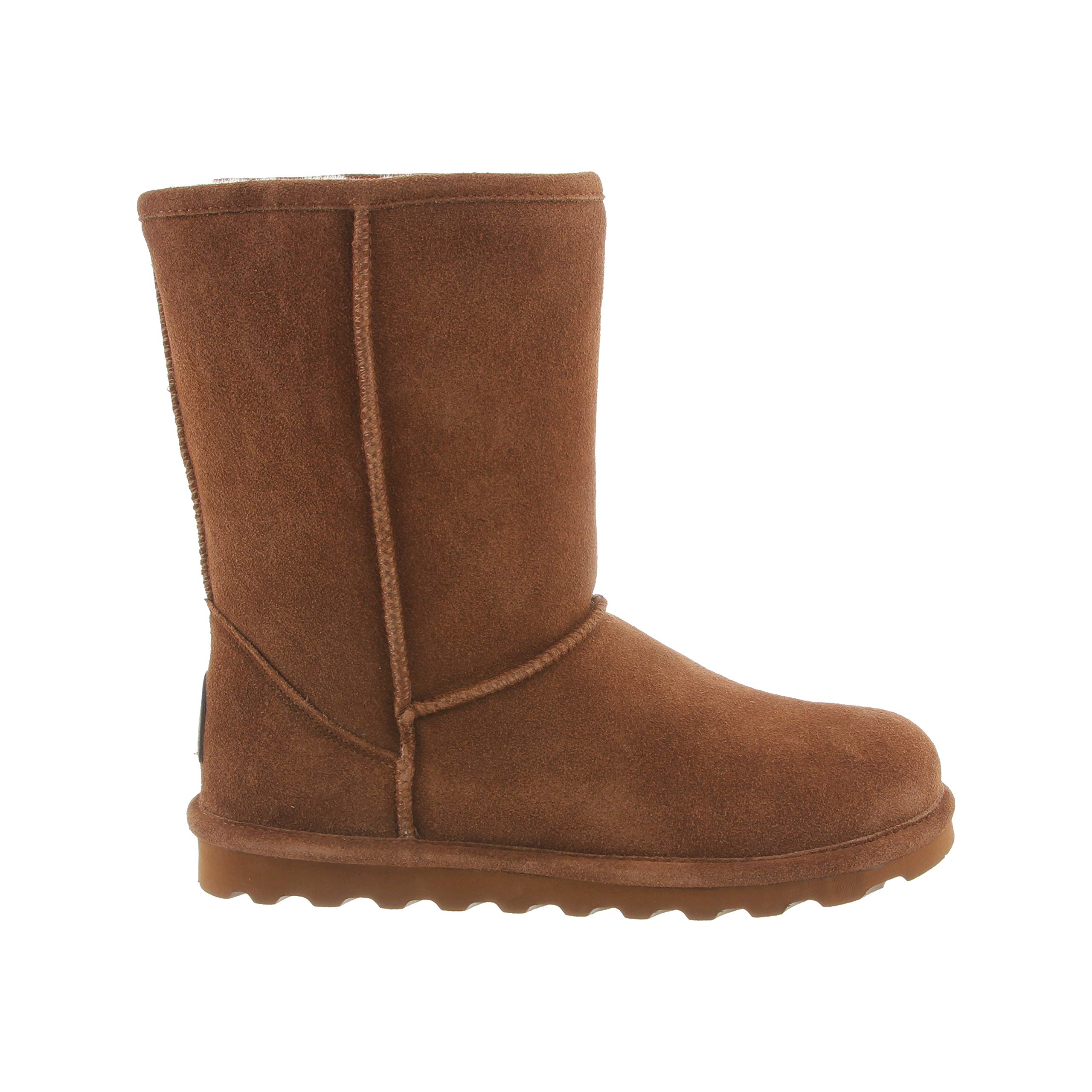 BEARPAW Women's Elle Short Hickory Size 10 | Women's Boot Classic Suede | Women's Slip On Boot | Comfortable Winter Boot
