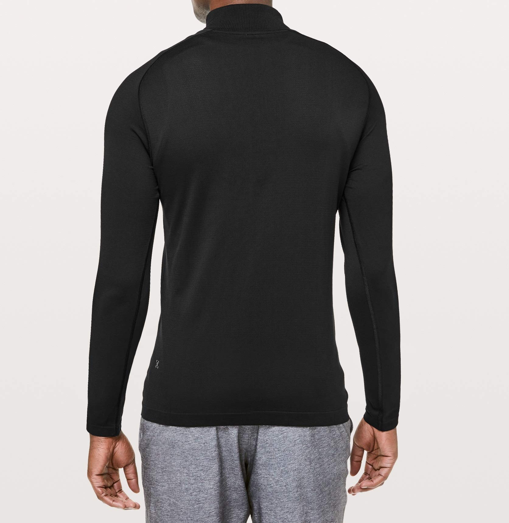 lululemon Mens Metal Vent Tech 1/2 Zip Long Sleeve Shirt (Black, XL)