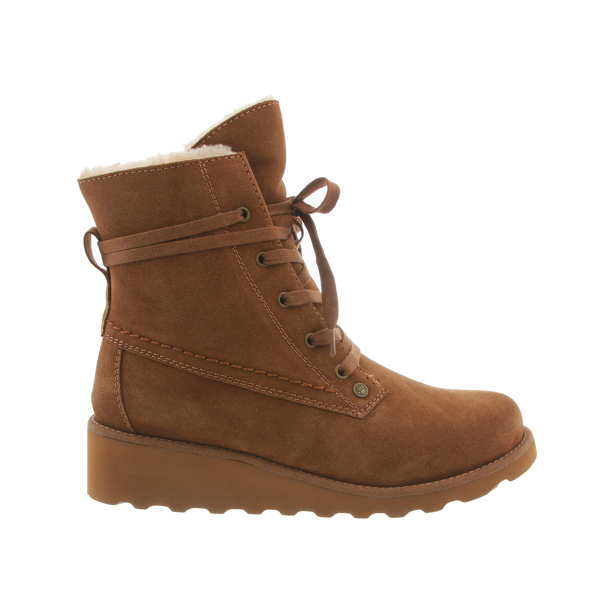 BEARPAW Women's Krista Hickory Size 10 | Women's Boot Classic Suede | Women's Slip On Boot | Comfortable Winter Boot