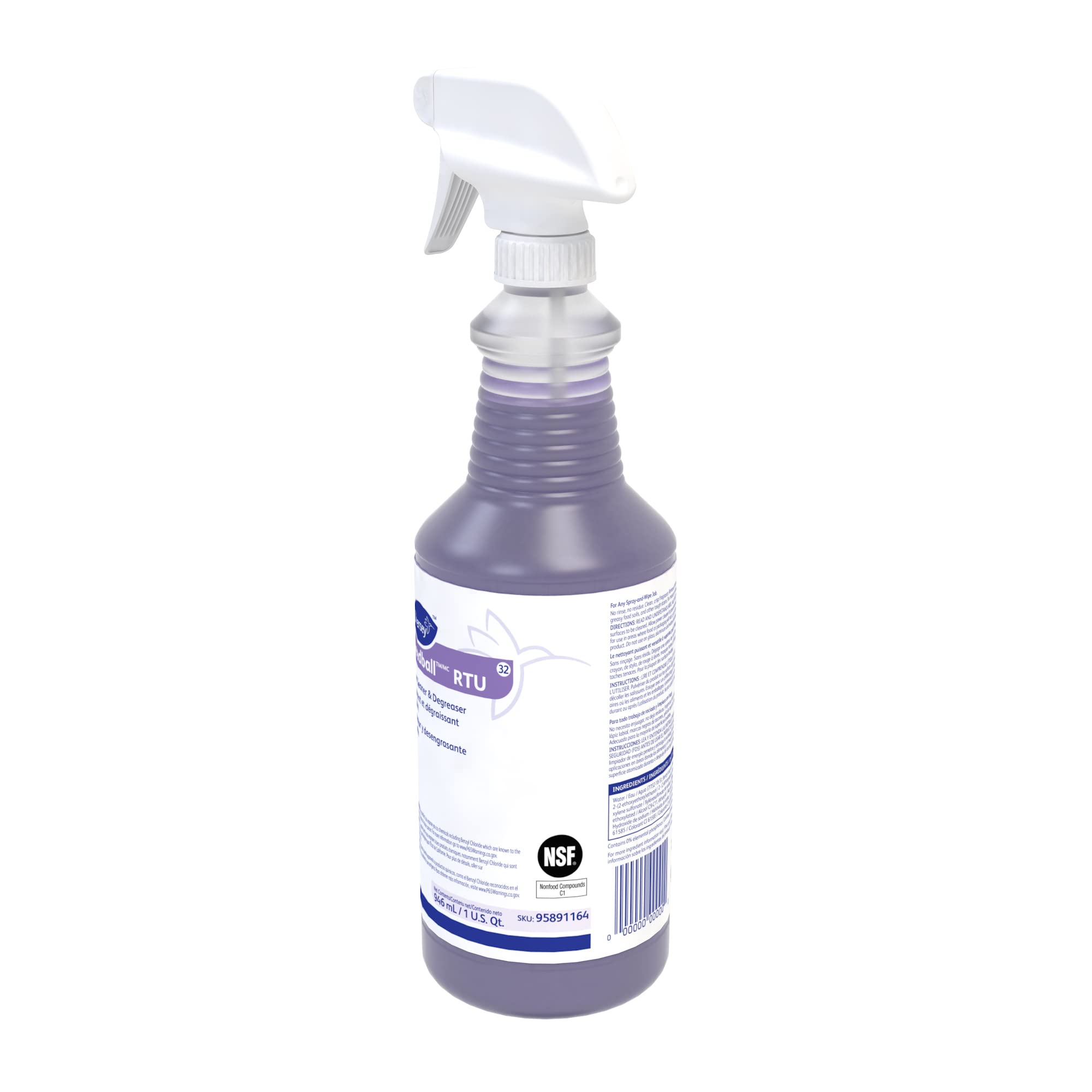 Diversey 95891164 Speedball 2000 Heavy-Duty Cleaner, Citrus, Liquid, 1qt. Spray Bottle (Case of 12)
