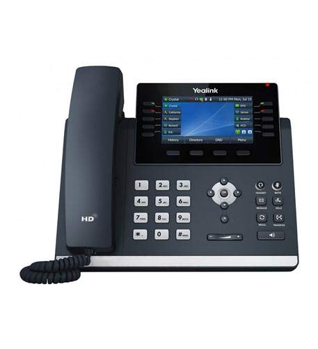 Yealink SIP-T46U IP Phone [10 Pack] 16 VoIP Accounts. 4.3-Inch Color Display. Dual USB 2.0, Dual-Port Gigabit Ethernet, 802.3af PoE, Power Adapter Not Included