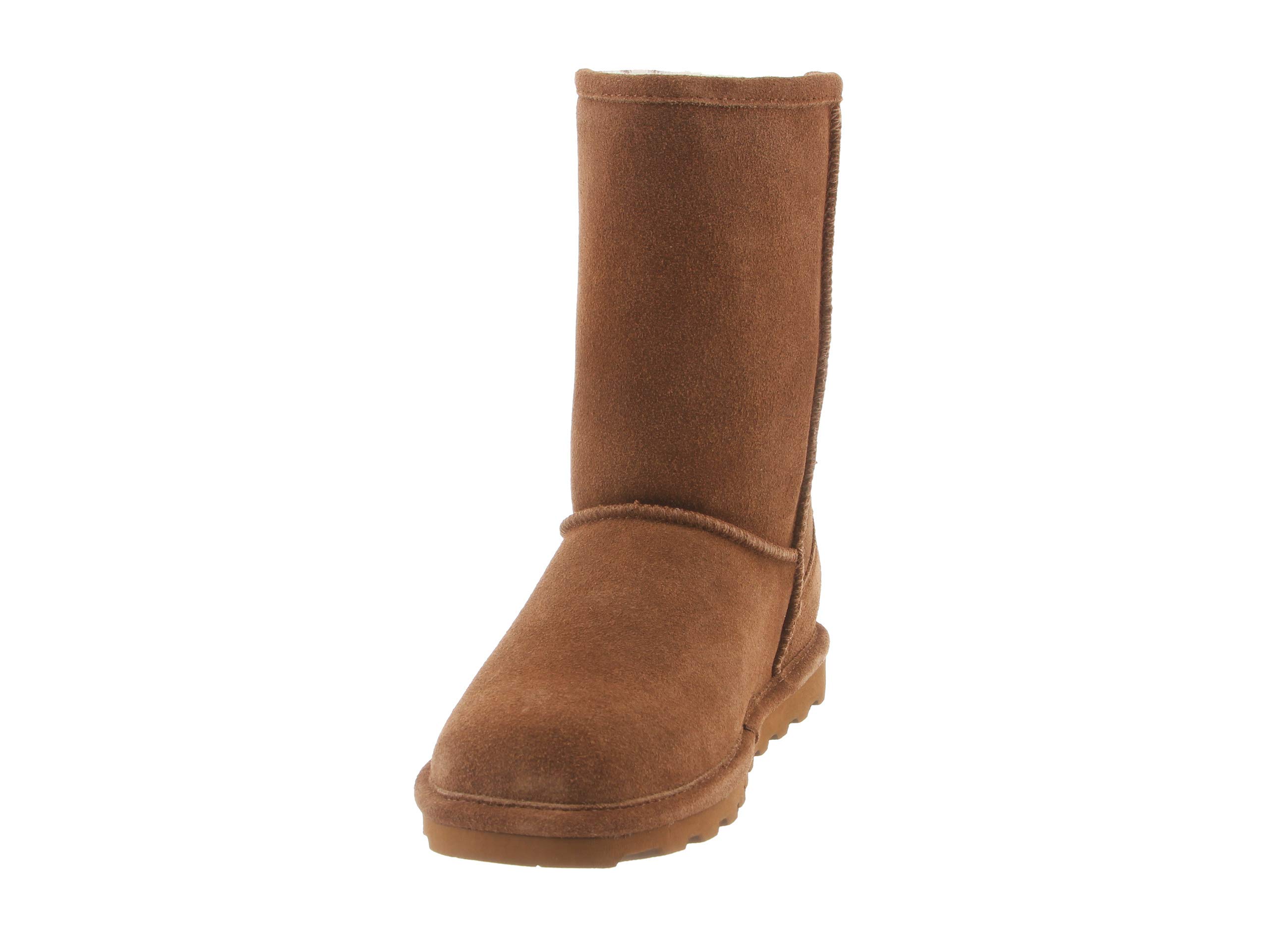 BEARPAW Women's Elle Short Hickory Size 10 | Women's Boot Classic Suede | Women's Slip On Boot | Comfortable Winter Boot