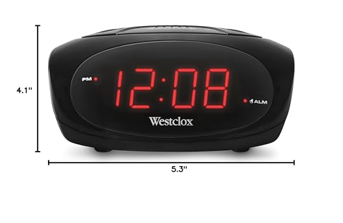 Westclox (Black) Super-Loud LED Electric Alarm Clock, Standard