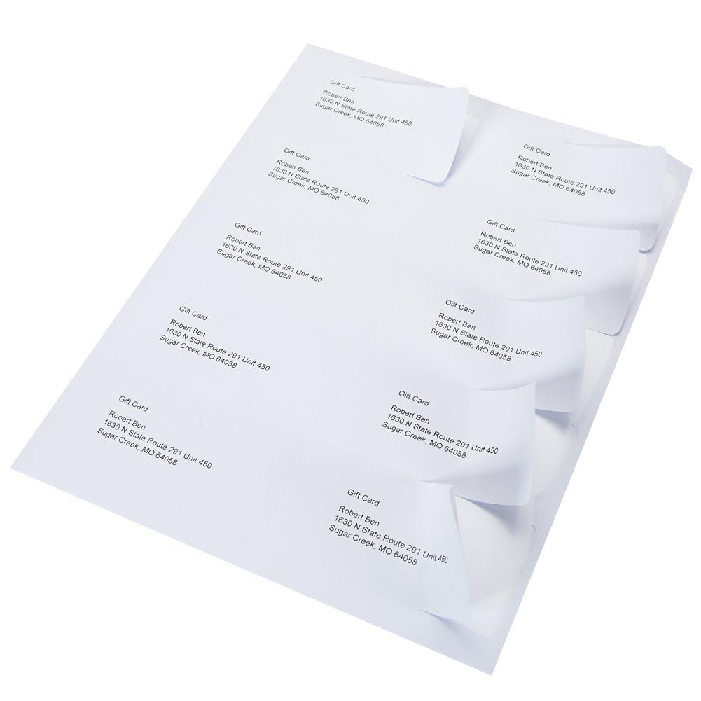 9527 Product 10 UP Sticker Labels,2x4 inches FBA Shipping Address Labels for Laser/Ink Jet Printer,Total 1000 Labels