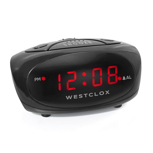 Westclox (Black) Super-Loud LED Electric Alarm Clock, Standard