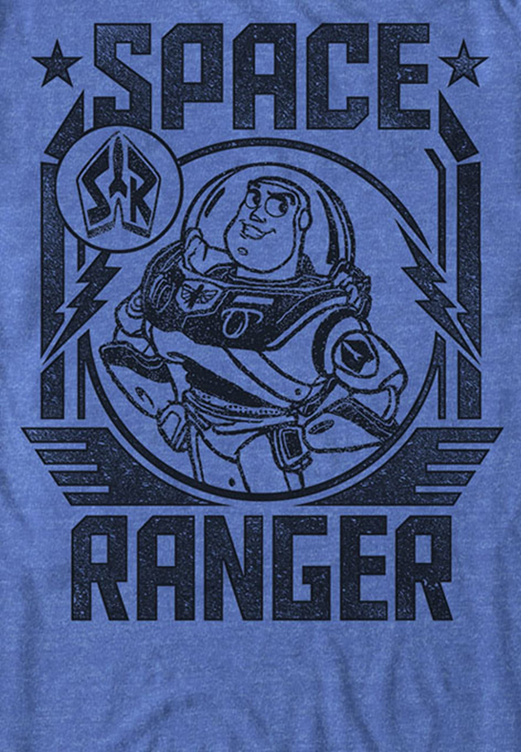 Disney Men's Toy Story Buzz Lightyear Space Ranger Graphic T-Shirt, Royal Heather, X-Large