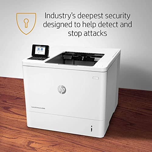 HP Laserjet Enterprise M608n Single-Function Wired Monochrome Laser Printer, White - Print only - 2.7" LCD, 65 ppm, 1200 x 1200 dpi, USB and Ethernet Connectivity, Manual Duplex Printing