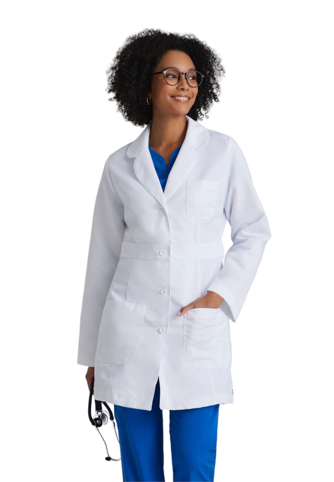 Grey's Anatomy 4481 34" Women's Lab (White, Large)