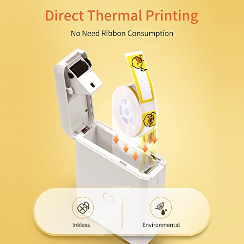 LIUYUNQI Label Maker Machine Mini Pocket Thermal Label Printer All in BT Connect DIY Date Journal Study Sticker