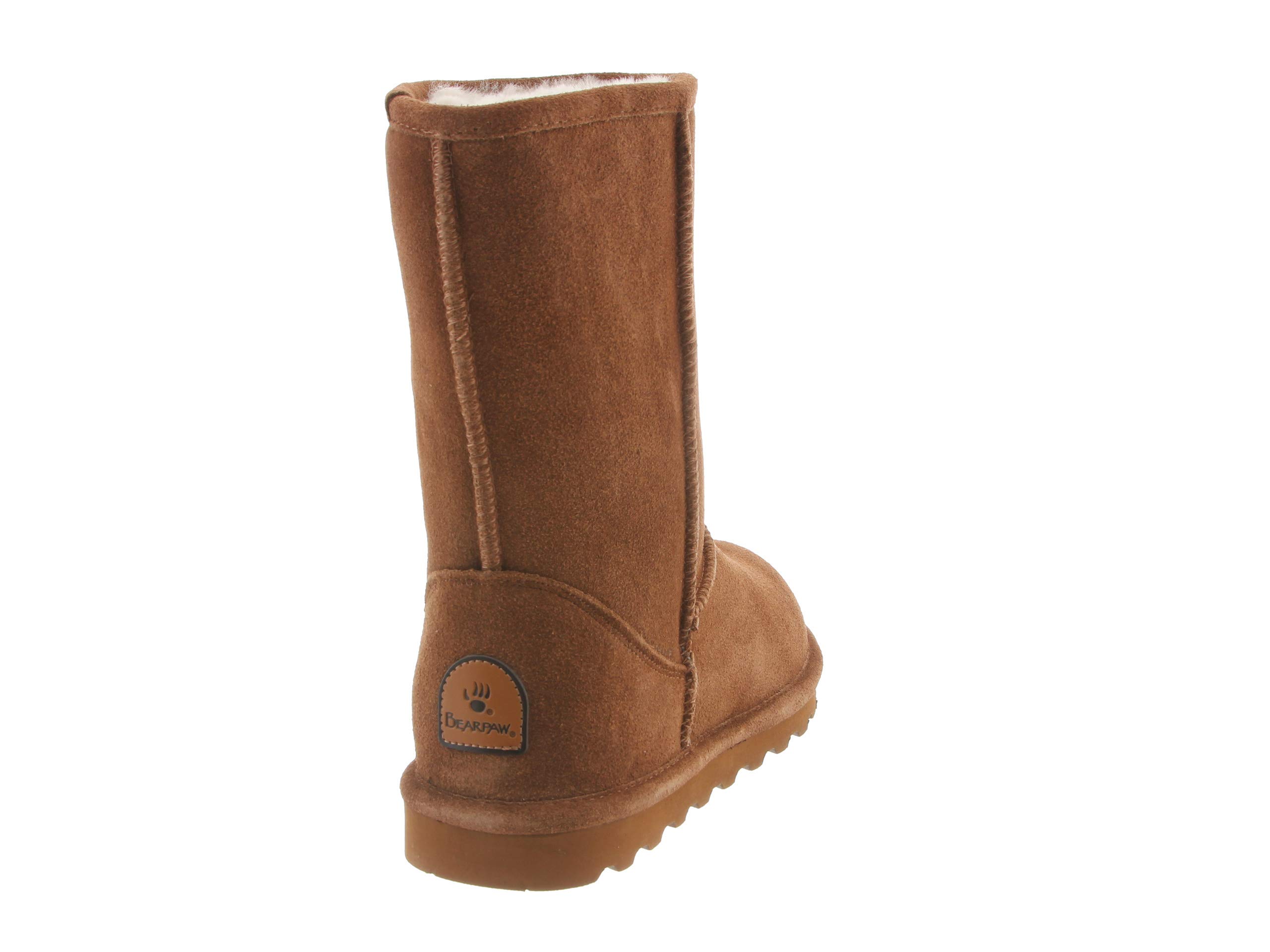 BEARPAW Women's Elle Short Hickory Size 10 | Women's Boot Classic Suede | Women's Slip On Boot | Comfortable Winter Boot