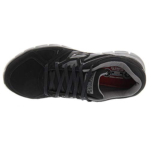 Skechers Men's Synergy Ekron Food Service Shoe, Black/Charcoal, 12 W US