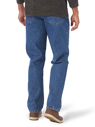 Wrangler Authentics Men's Fleece Lined Five Pocket Jean, Stonewash, 34W X 32L