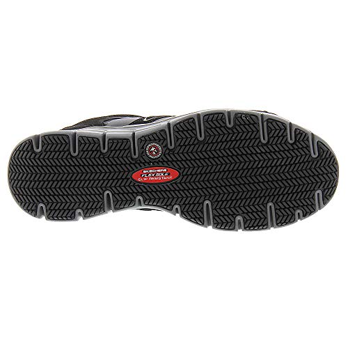 Skechers Men's Synergy Ekron Food Service Shoe, Black/Charcoal, 12 W US