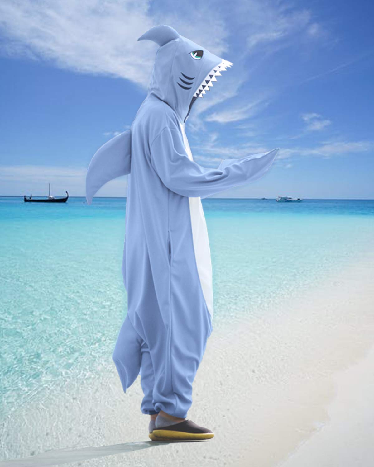 WOTOGOLD Animal Cosplay Costume Unisex Kids Shark Pajamas Blue Shark XS fit height 51'-55'