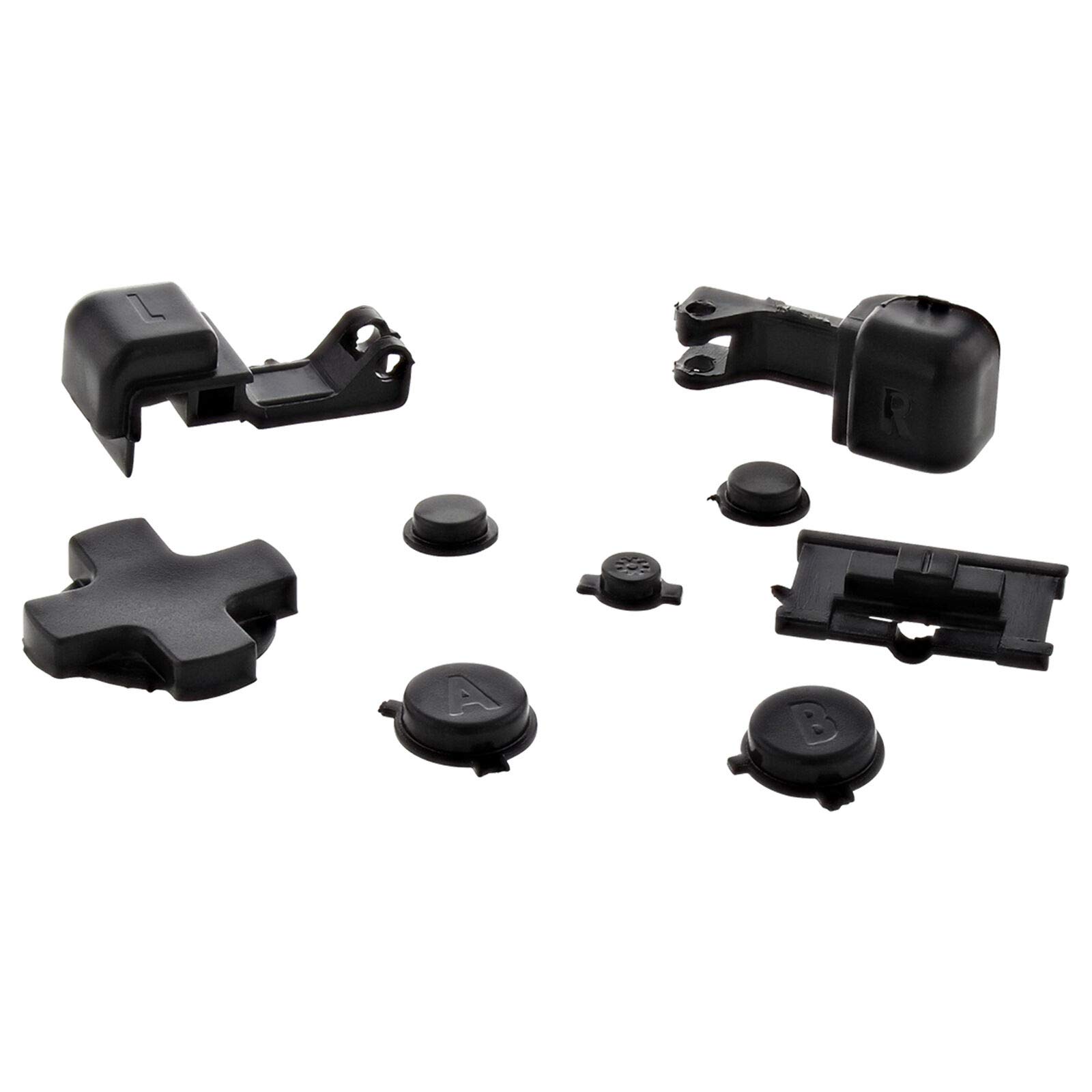 Black Plastic Full Button Set for GBA SP A B Select Start Power On Off L R Buttons D Pad