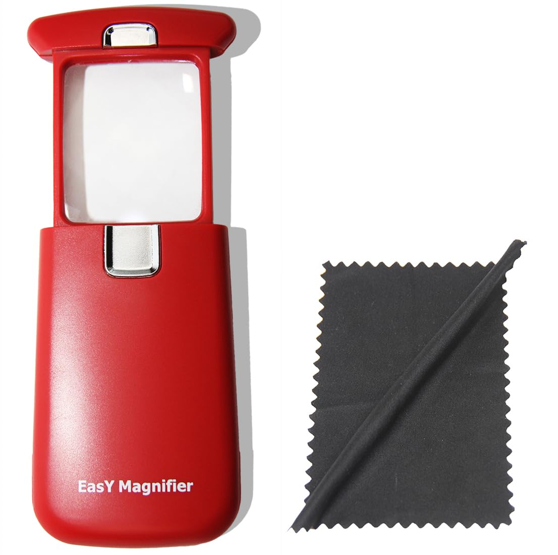 EasY Magnifier Small Pocket Magnifying Glass 3X with LED Light for Reading; Lighted Hand Held Coin Loupe; Mini Magnify Lens; Gifts for Seniors