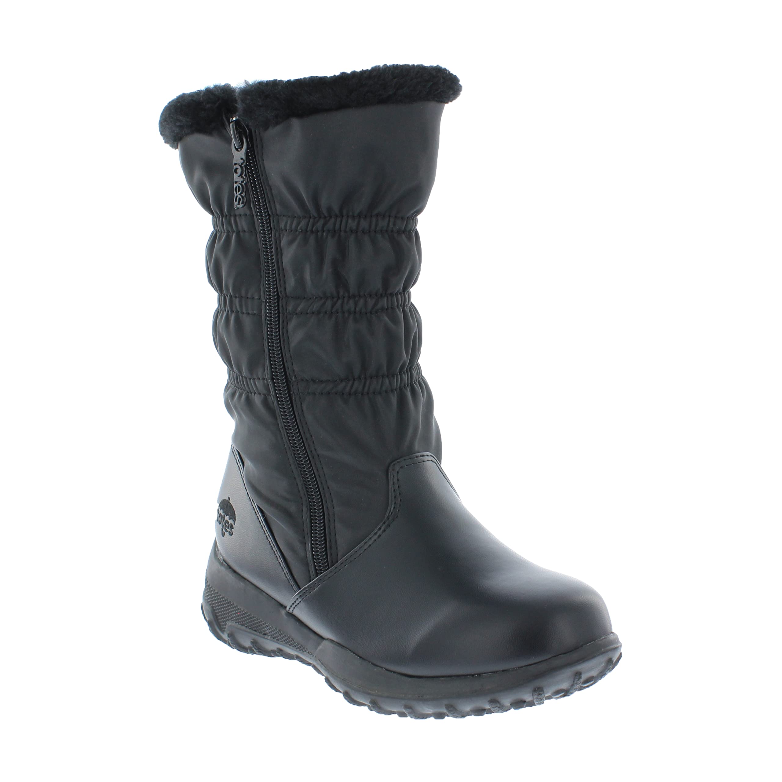 totes Womens Madina Snow Boots, Black, 10 Wide
